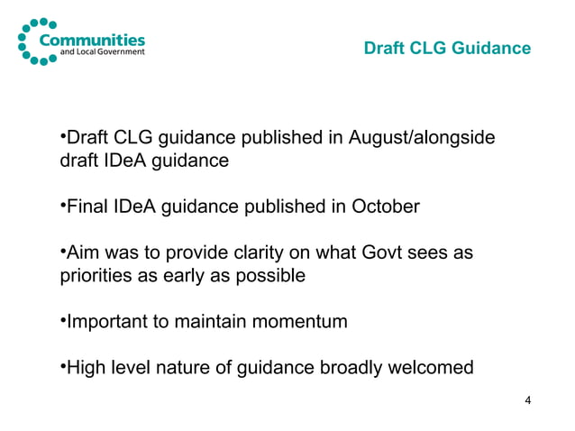 Colin Lovegrove - CLG National Perspective | PPT