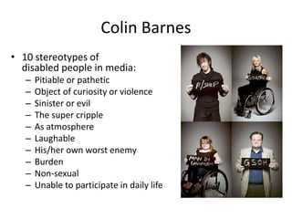 Colin Barnes disability | PPTX