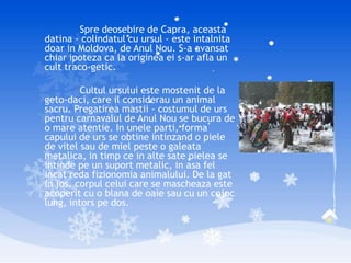 Colindatul cu ursul | PPTX