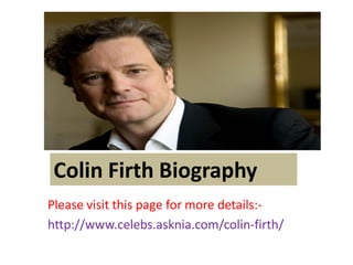 Colin firth biography | PDF