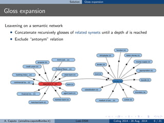 COLING 2014 - An Enhanced Lesk Word Sense Disambiguation Algorithm ...