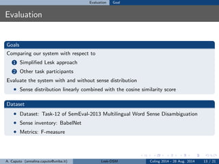COLING 2014 - An Enhanced Lesk Word Sense Disambiguation Algorithm ...
