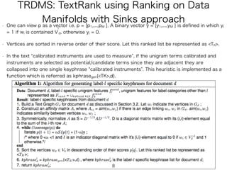 Coling2014:Single Document Keyphrase Extraction Using Label Information ...