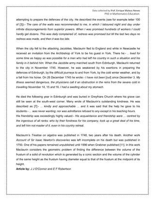 Colin maclaurin biography | PDF