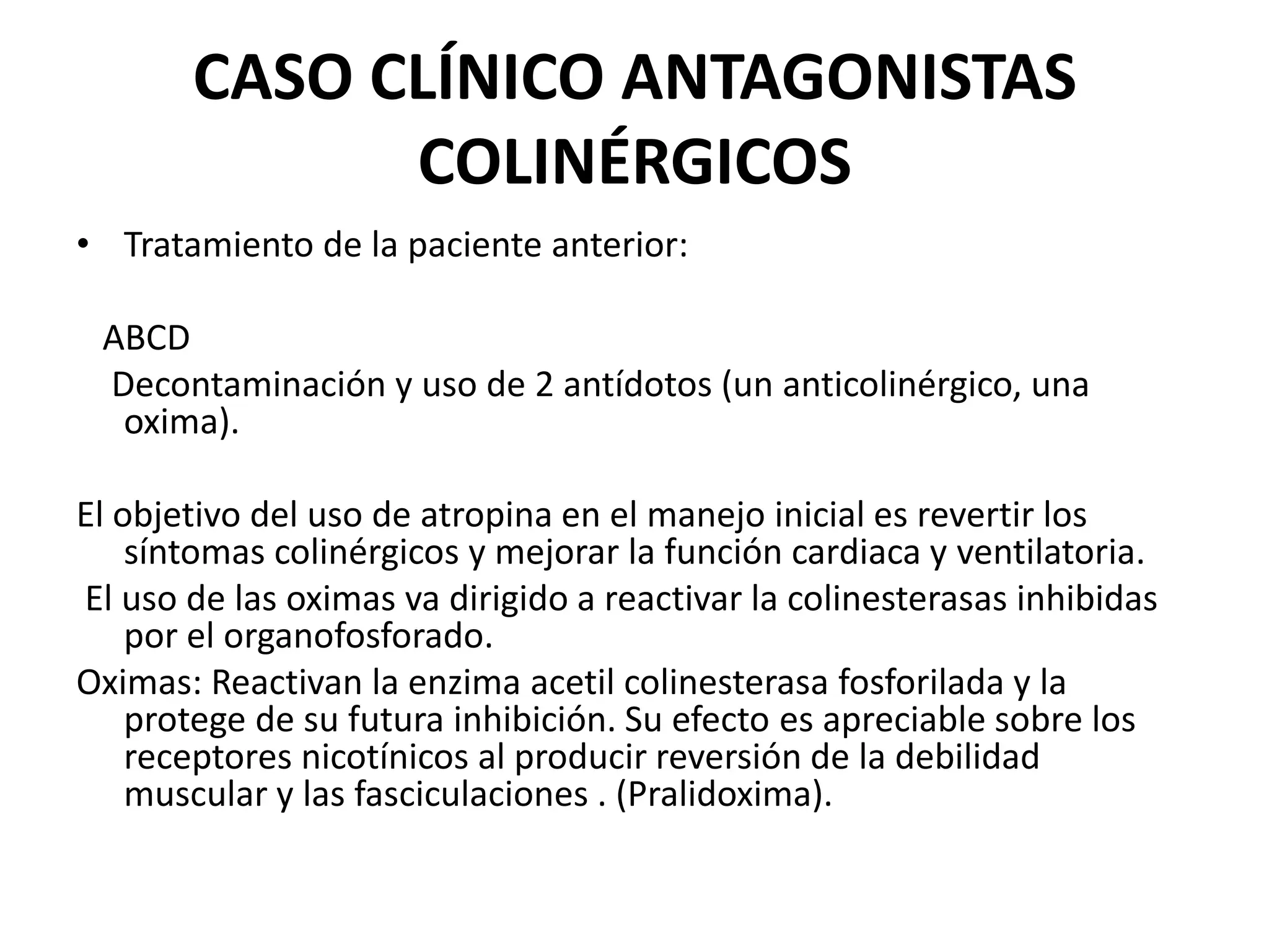 Colinérgicos y anticolinérgicos farmacologia clinica | PPTX