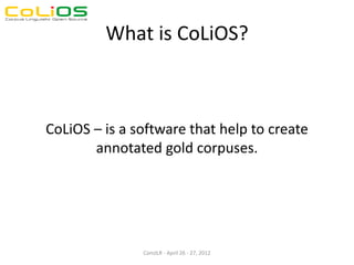CoLiOS | PPT