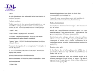 Colistimethate Sodium for Injection Taj Pharma SmPC | PPT