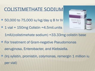 Detailed Drug review Colistin sulphate.pptx