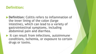 COLITIS. Inflamation of Gastrointestinal Tract | PPT