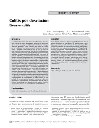 Colitis por desuso - Coloproctología | PDF