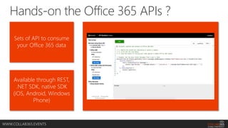 Collab365 - AngularJS & Office 365 Unified API : A match made in heaven! | PPT