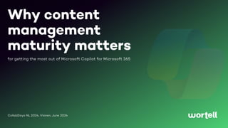 Why content management maturity matters... | PPT