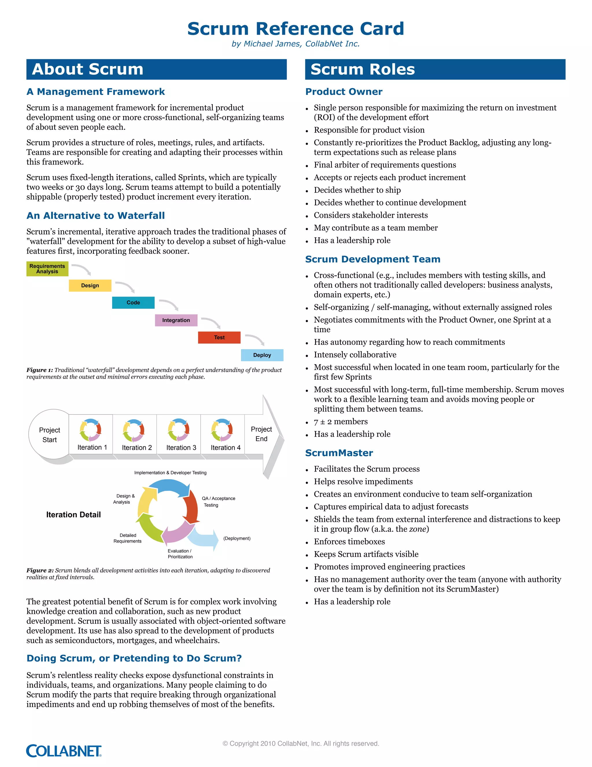 Scrum Reference Card | PDF
