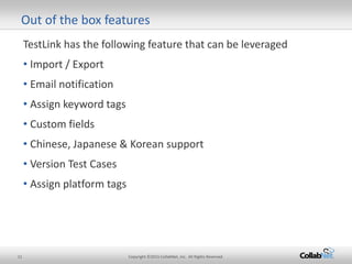 Testlink Test Management with Teamforge | PDF
