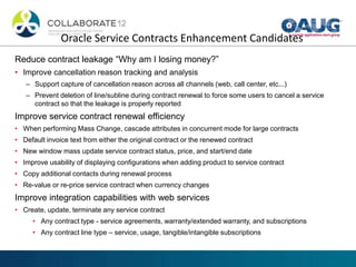 Collaborate 12 : Contracts SIG Meeting | PPT