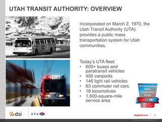 Utah Transit Authority: Leveraging the Power of a Mobile Platform | PPTX