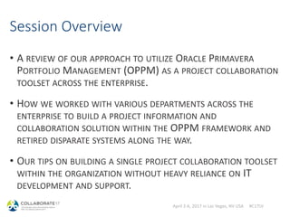 Using OPPM to Build a Project Information and Collaboration Solution | PPT