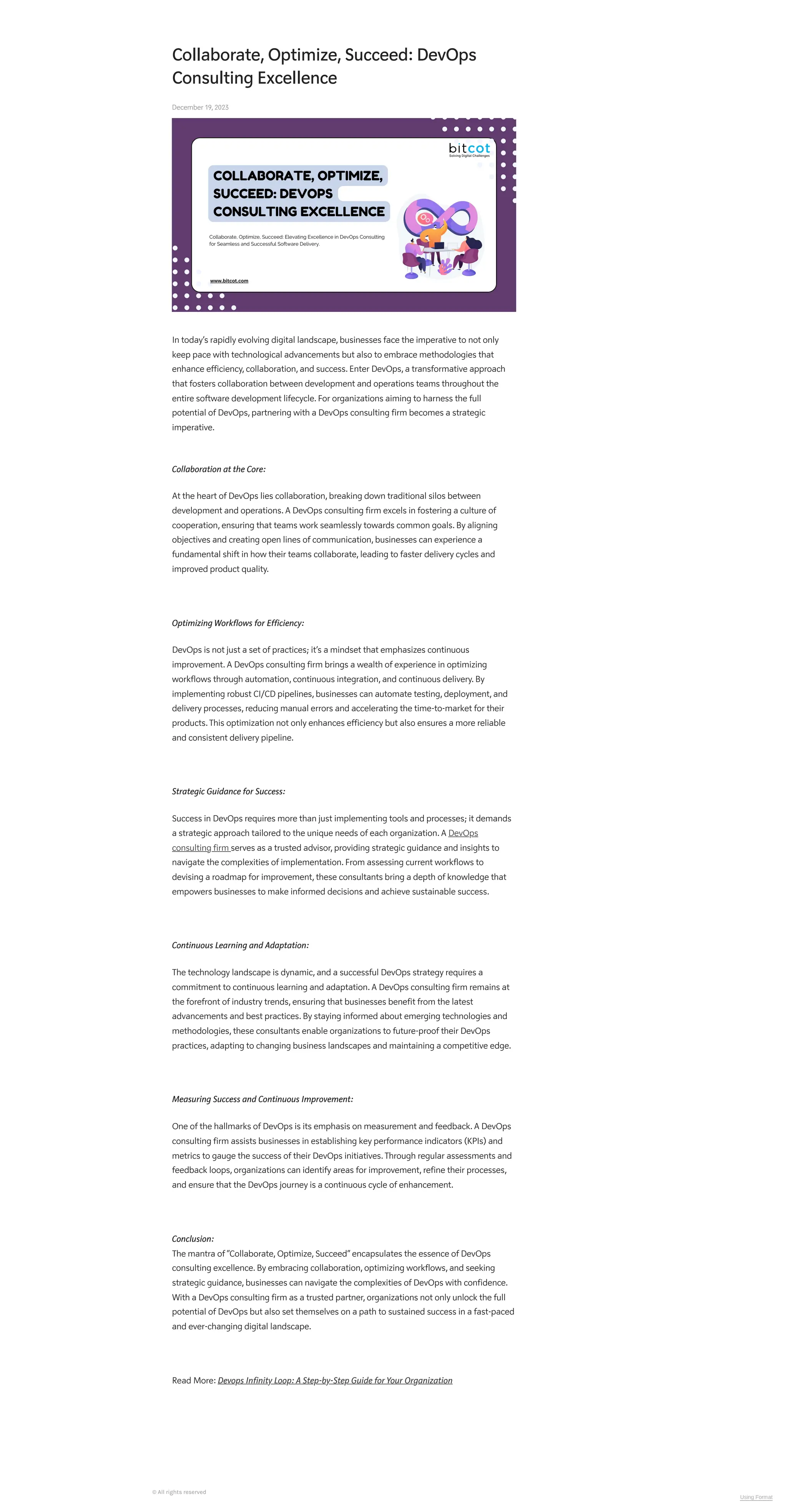 Collaborate, Optimize, Succeed DevOps Consulting Excellence | PDF Collaborate, Optimize, Succeed DevOps Consulting Excellence | PDF