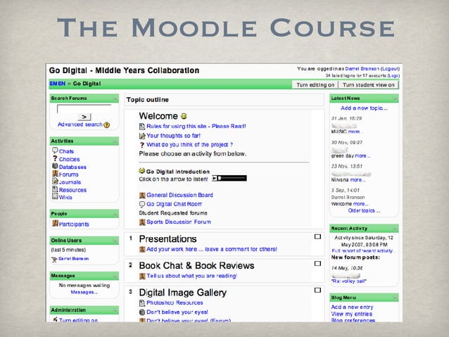 Collaborating with Moodle in the Middle years | PPT