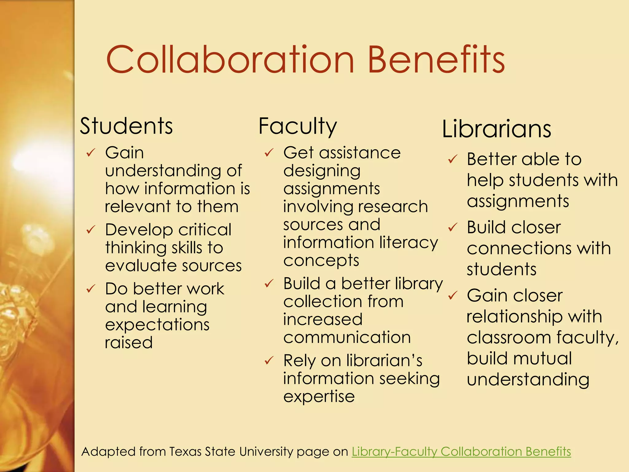 Collaborating on course guides and more | PPTX