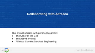 Alfresco DevCon 2018: Collaborating with Alfresco | PDF