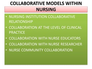 different models of Collaboration | PPTX