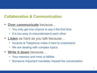 Collaboration, Communication And Expectations | PPT