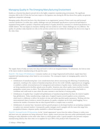 Infosys – Quality Management Software Manufacturing | White Paper | PDF