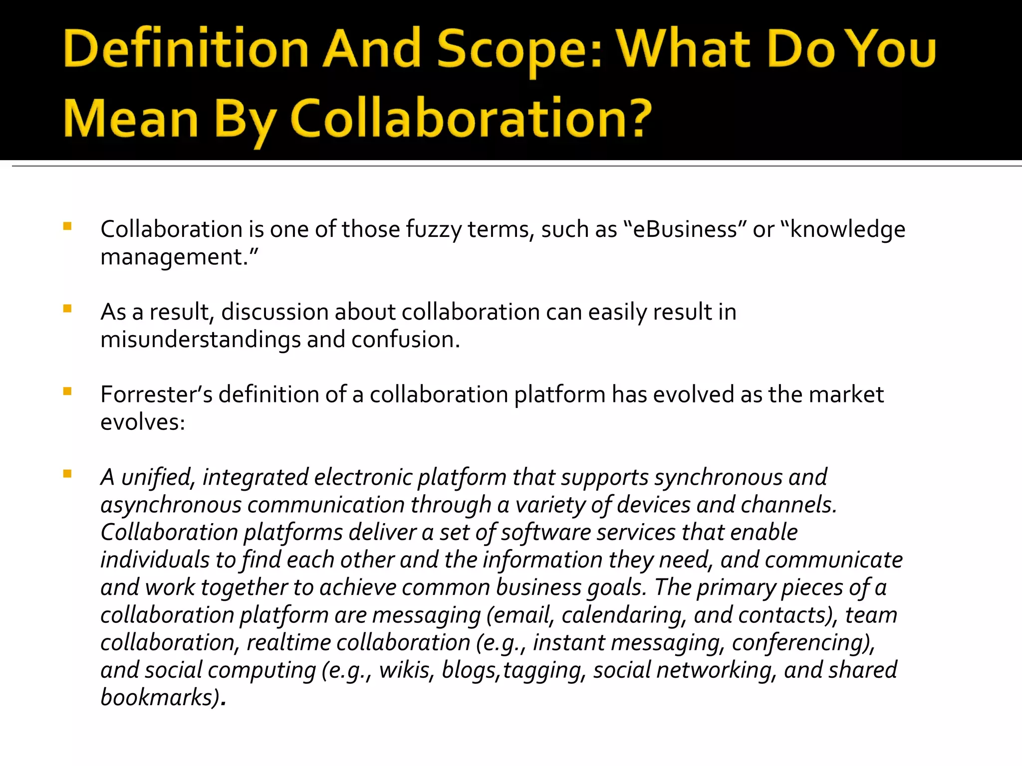 Collaboration Tools, Portals And Intranets | PPT | Internet | Computing