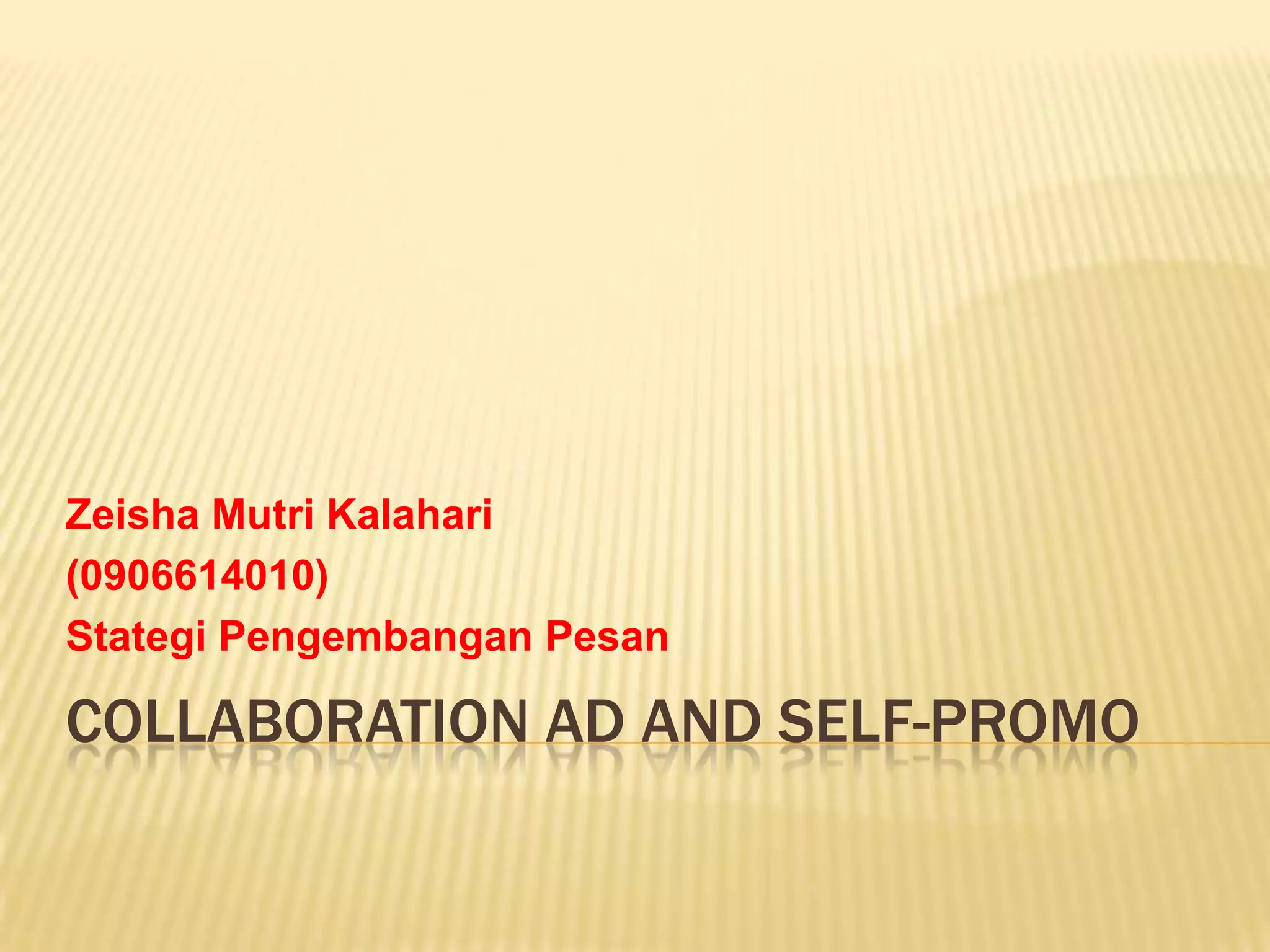 Collaboration ad and self promo | PPTX