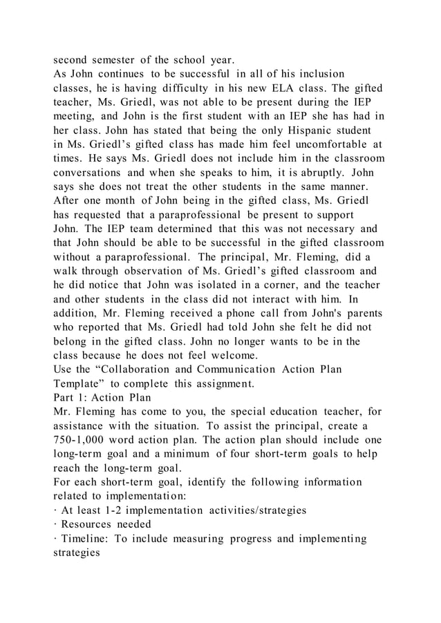 Collaboration and communication action plan template part 1 | DOCX ...