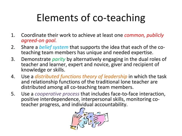 Collaboration & co teaching for esl professionals | PPT