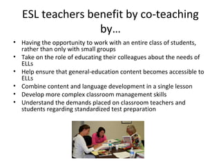 Collaboration & co teaching for esl professionals | PPT