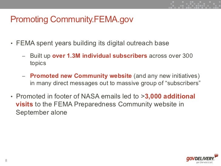 GovDelivery Collaboration - FEMA's Ready.gov Campaign