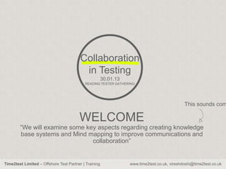 Collaboration in testing | PDF | Internet | Computing