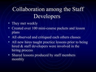 Collaboration for Successful Staff Development | PPTX