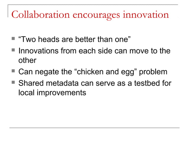 Collaboration from a data provider's perspective | PPT