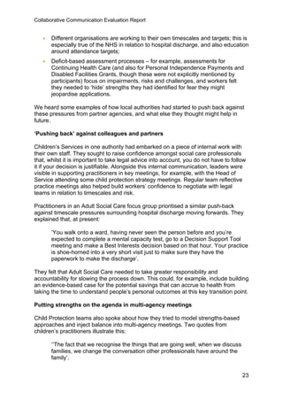 Collaborative Communication Skills Programme - evaluation report | PDF