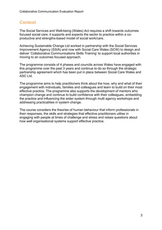 Collaborative Communication Skills Programme - evaluation report | PDF