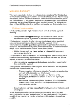 Collaborative Communication Skills Programme - evaluation report | PDF