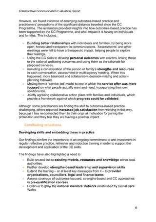 Collaborative Communication Skills Programme - evaluation report | PDF