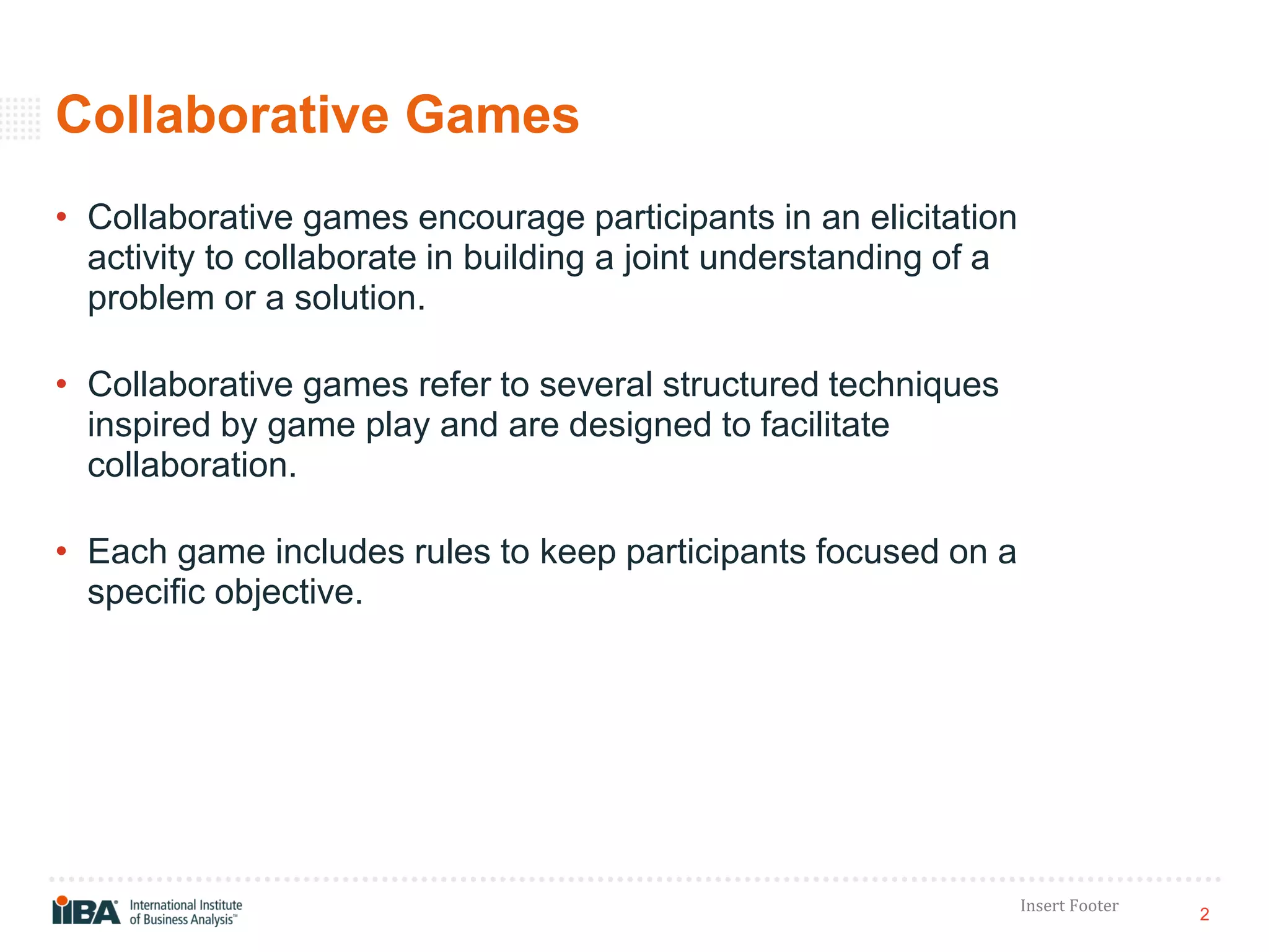 Collaborative Games | PDF