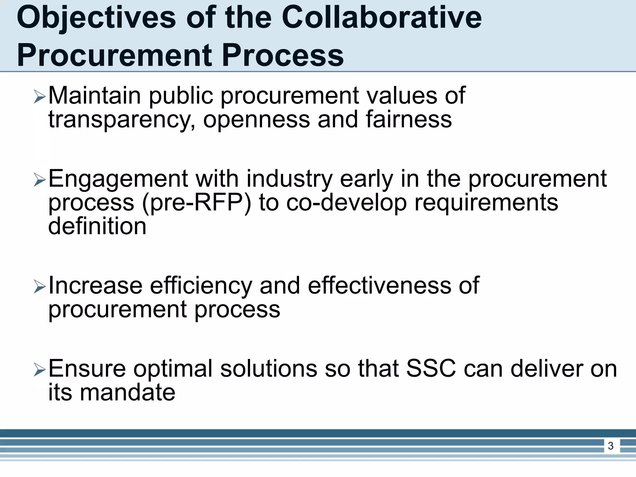 Review of the Collaborative Procurement Process | PPT