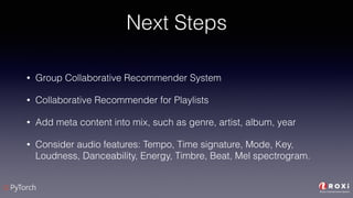 Collaborative Recommender System for Music using PyTorch | PDF