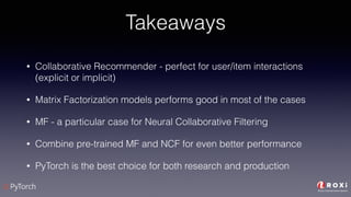 Collaborative Recommender System for Music using PyTorch | PDF