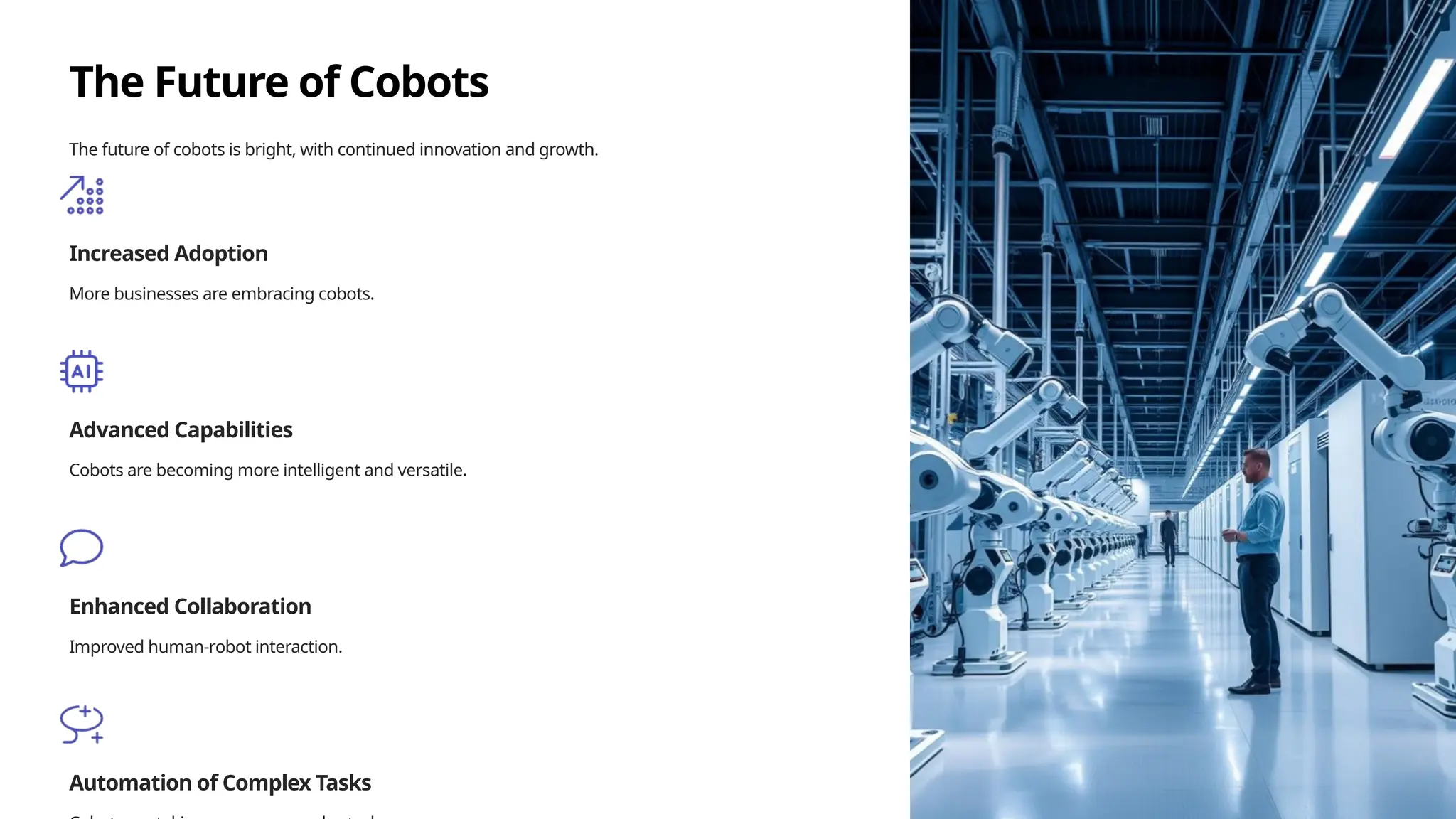 Collaborative-Robots-The-Future-of-Manufacturing.pptx | Robotics | Technology & Computing