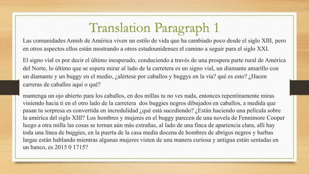 Collaborative activity 1 translate a paragraph | PDF