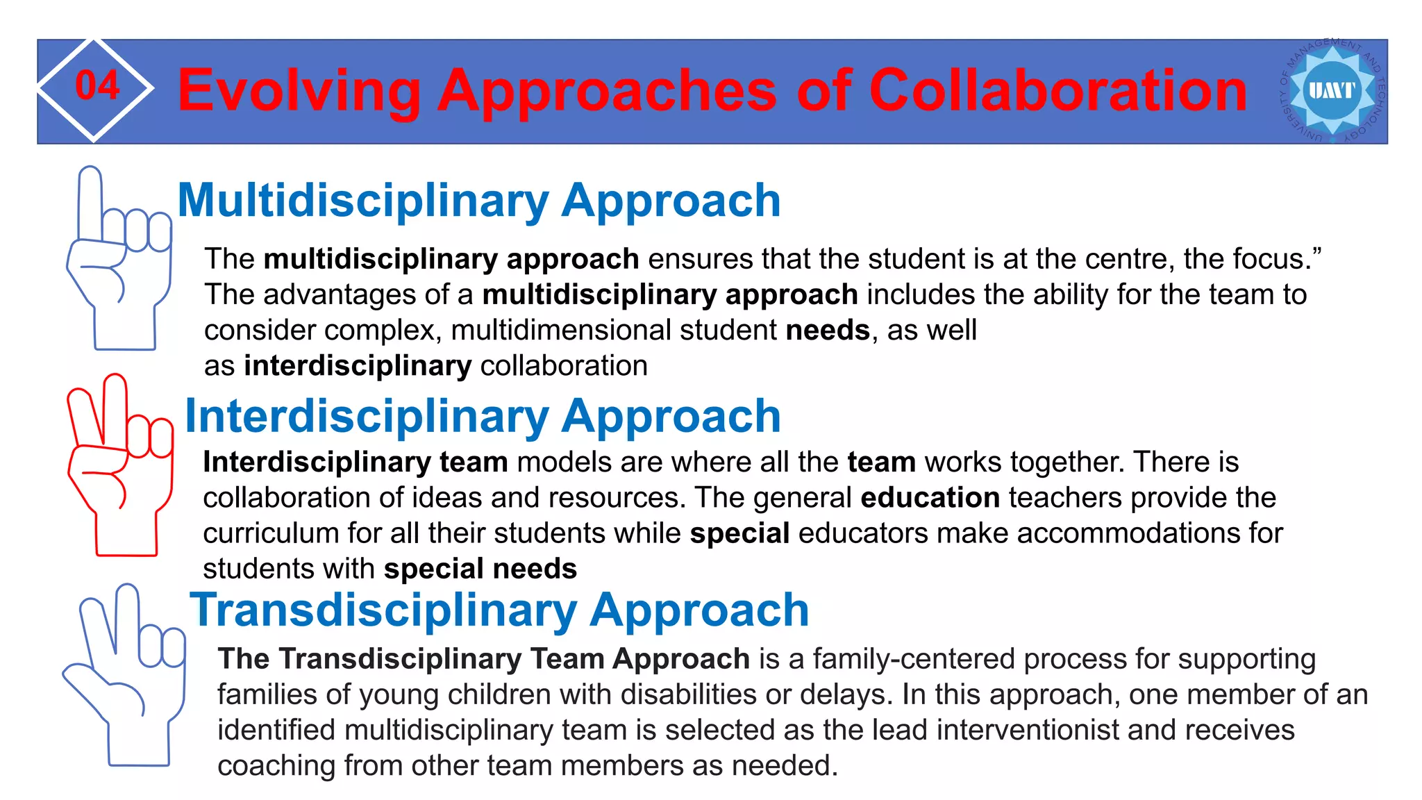 Collaborative Approaches In Special Education Pptx