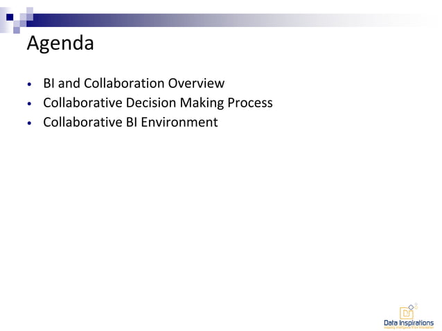 Taking Business Intelligence to the Next Level: Collaborative BI | PPT