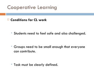 Collaborative, cooperative, active learning | PPT